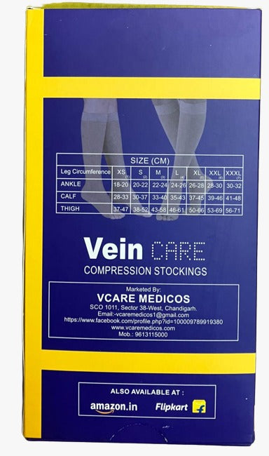 Vein Care Compression Stocking for Varicose Vein & DVT - Below Knee, C ...